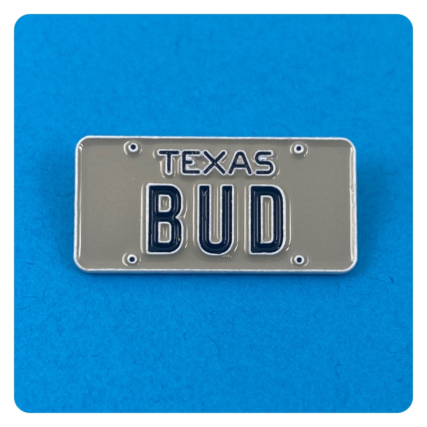 Urban Cowboy BUD License Plate Enamel Pin – Ridin' High Productions